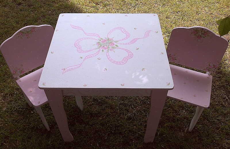 Hand Painted Pink Roses Gold Nursery Decor Bathroom Stool | Etsy