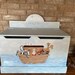 PERSONALIZED BOYS, Toy Box, Noahs Ark Animals, 2x2, Toy Chest, Toy ...