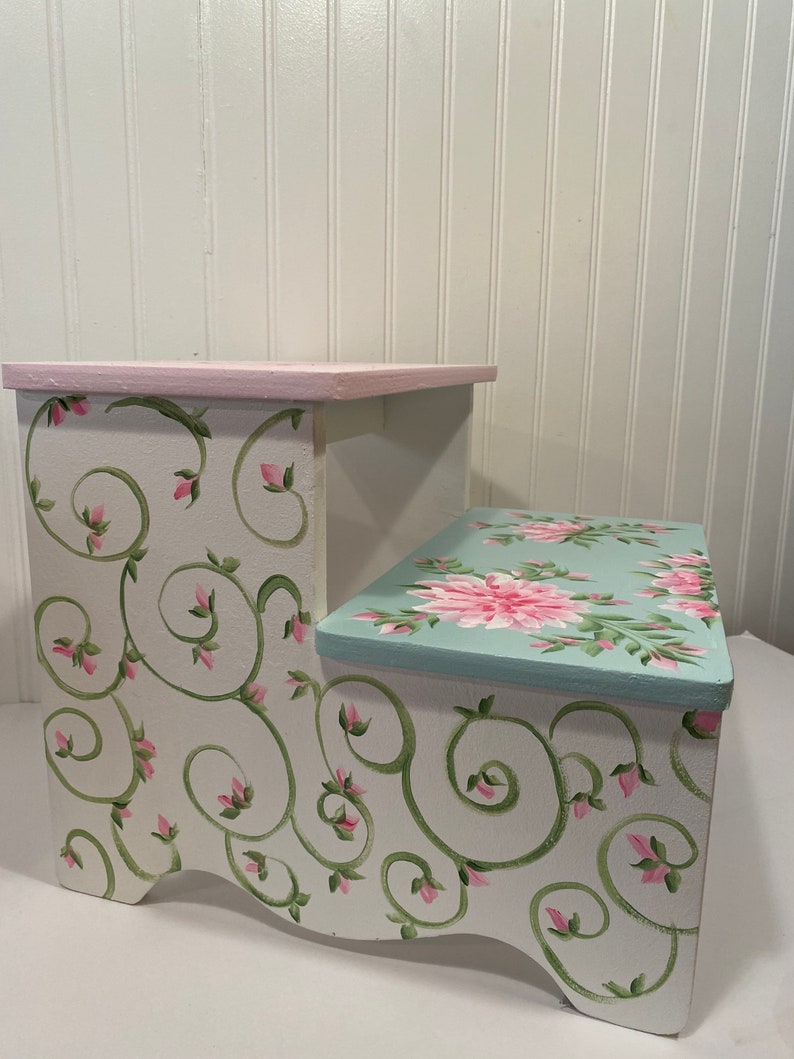 Vintage Inspired Fabric, Toddler Kids Childs Wood, Personalized Gift ...