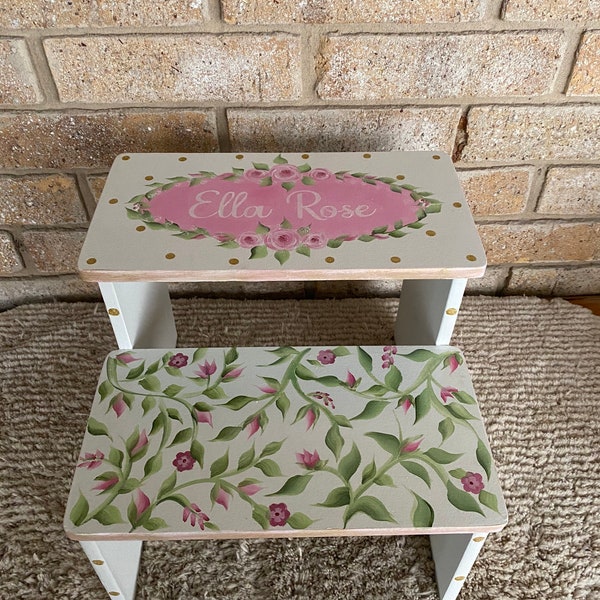 Hand Painted Stool - Etsy