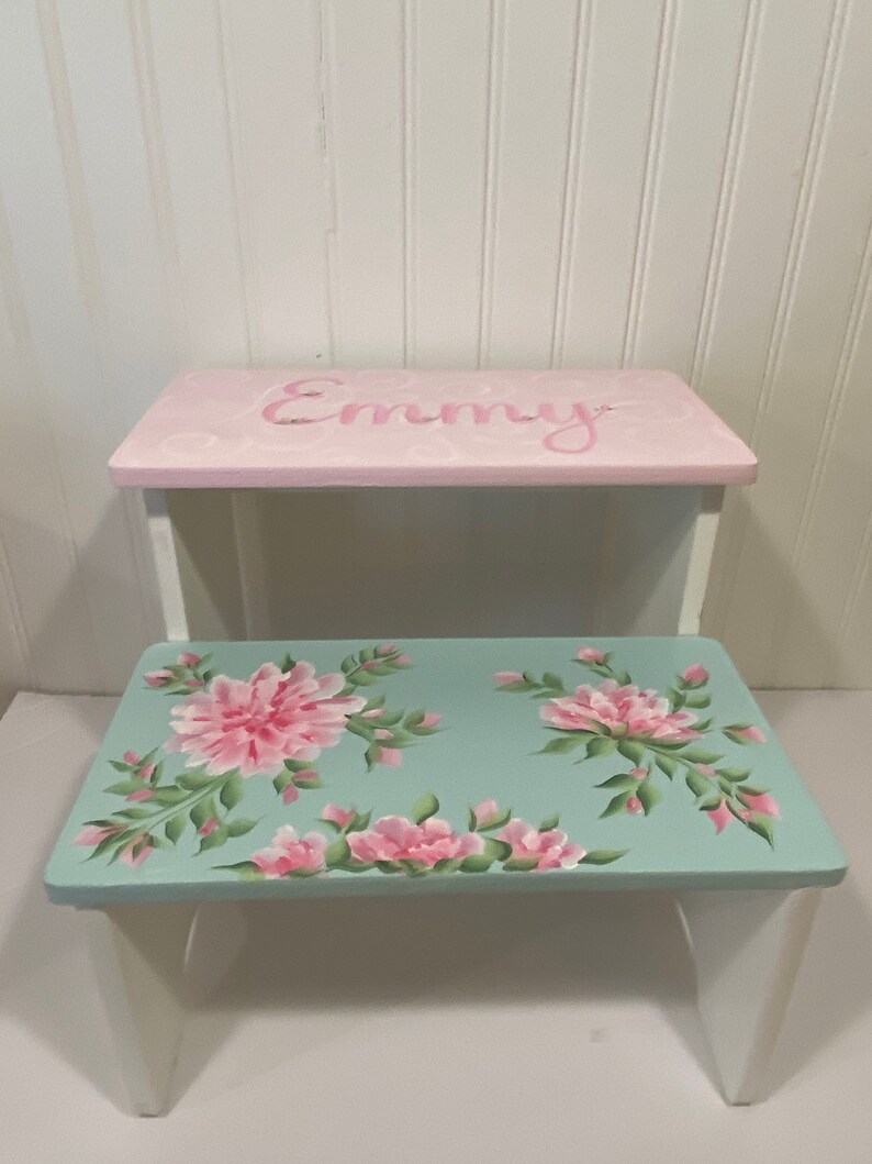 Vintage Inspired Fabric, Toddler Kids Childs Wood, Personalized Gift ...