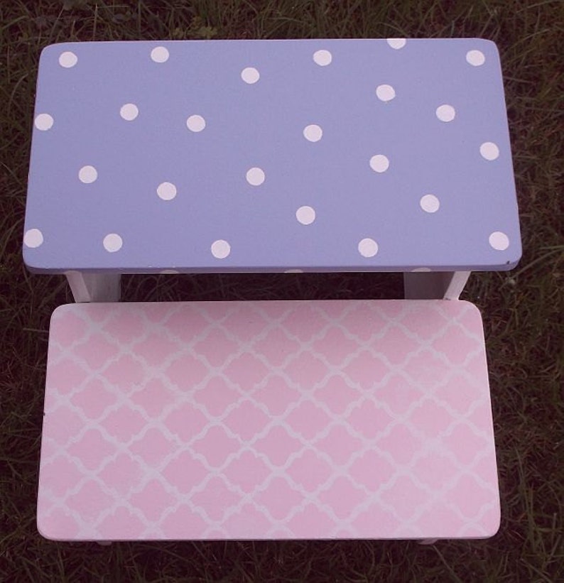 Lavender Pink Personalizedcustom Wood Kids Stool Nursery - Etsy