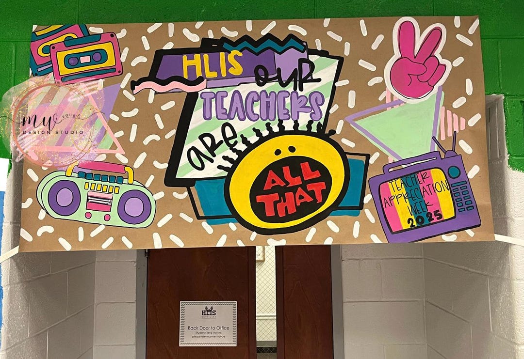 Hand Painted School Banner- Custom School Banner- Classroom Decor ...