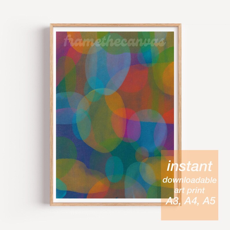 Colourful Digital Downloadable Art Print - A5, A4, A3 - Instant ...