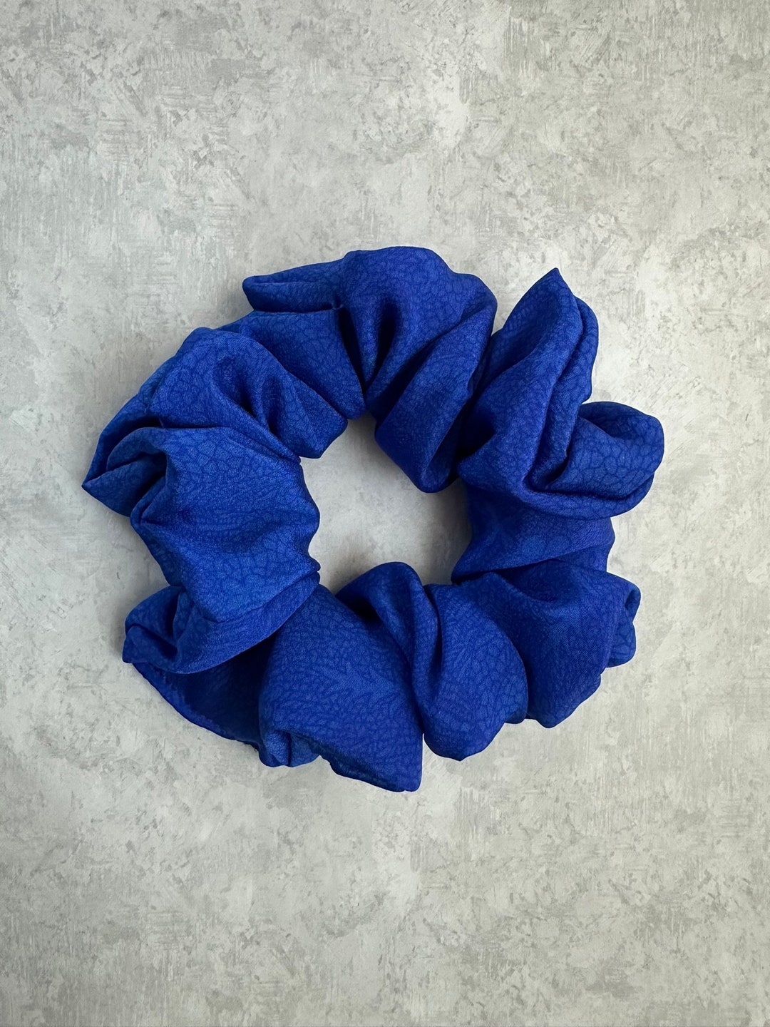 Blue Floral Scrunchy: Recycled Fabric Hair Tie - Etsy