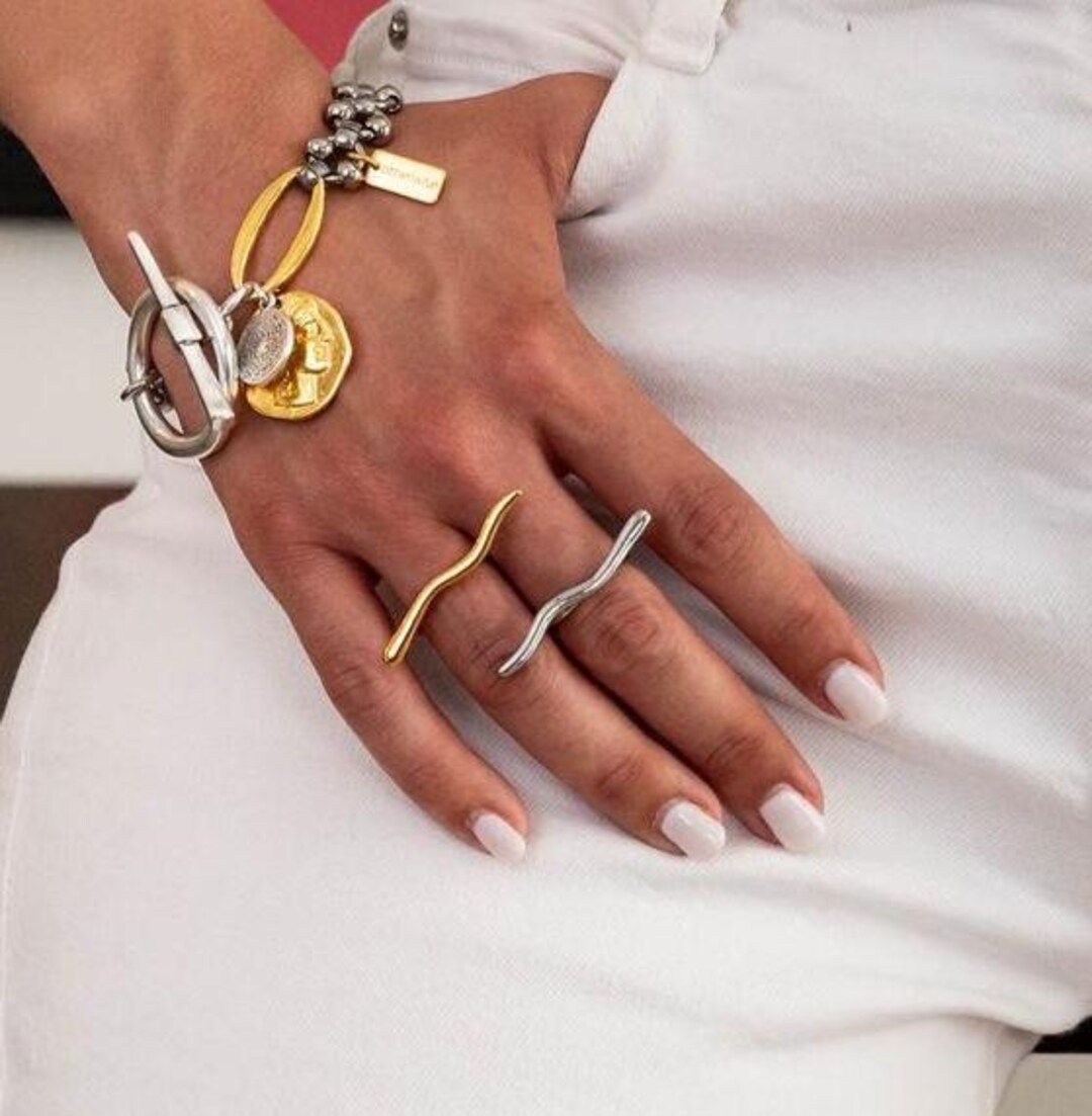 Gold and Silver Statement Rings Made of Stainless Steel, Funky ...