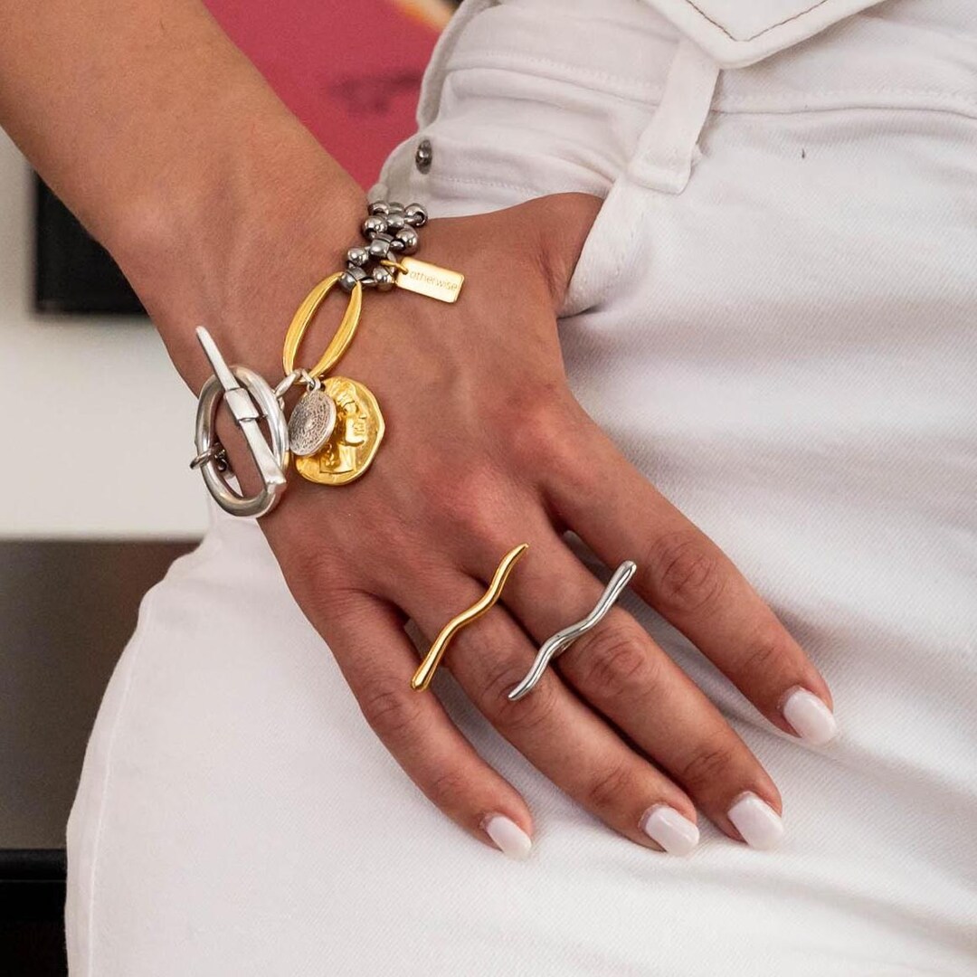 Gold and Silver Statement Rings Made of Stainless Steel, Funky ...