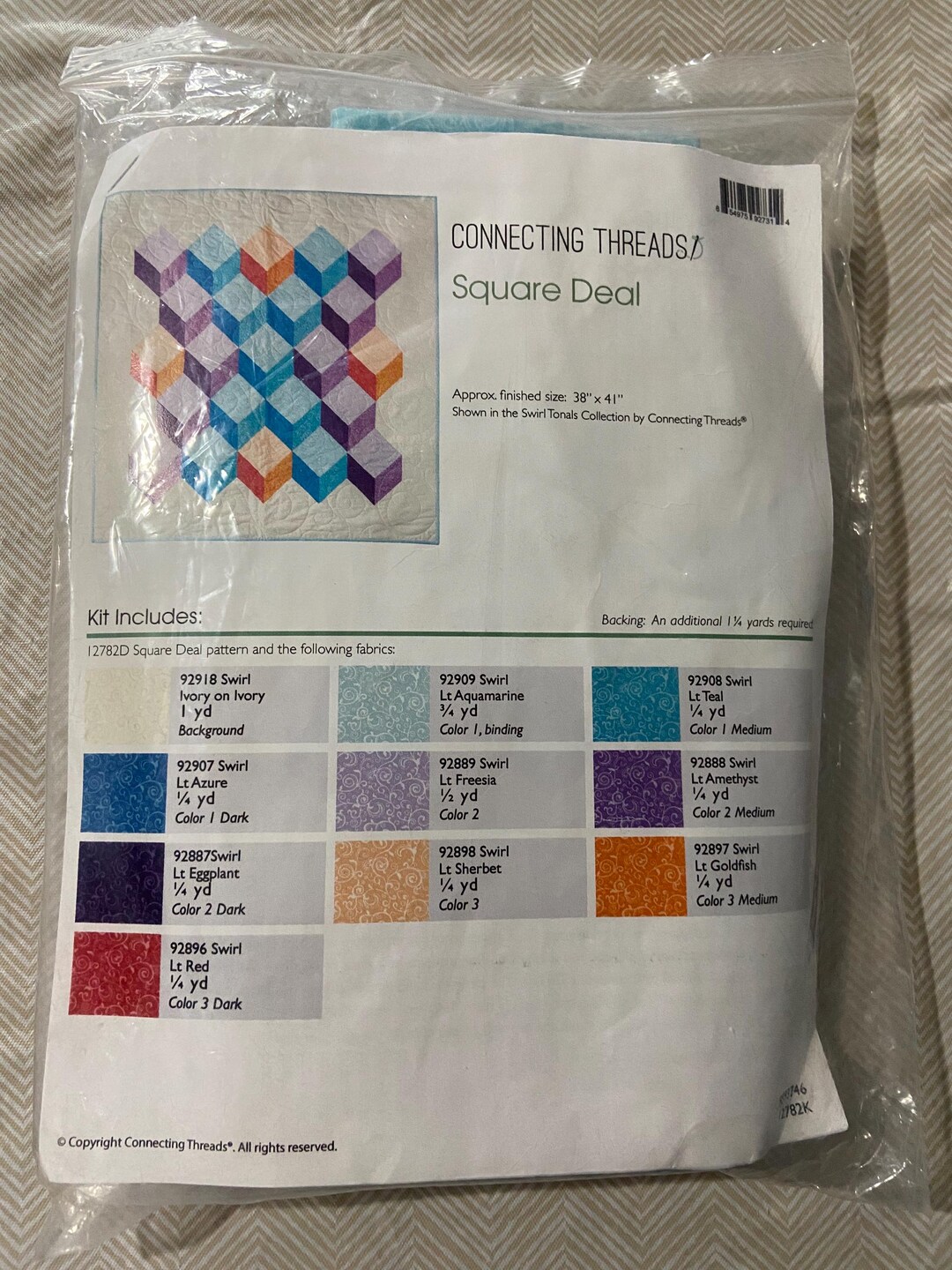 Rare OOP Connecting Threads Square Deal 2019 Fabric Kit With ...