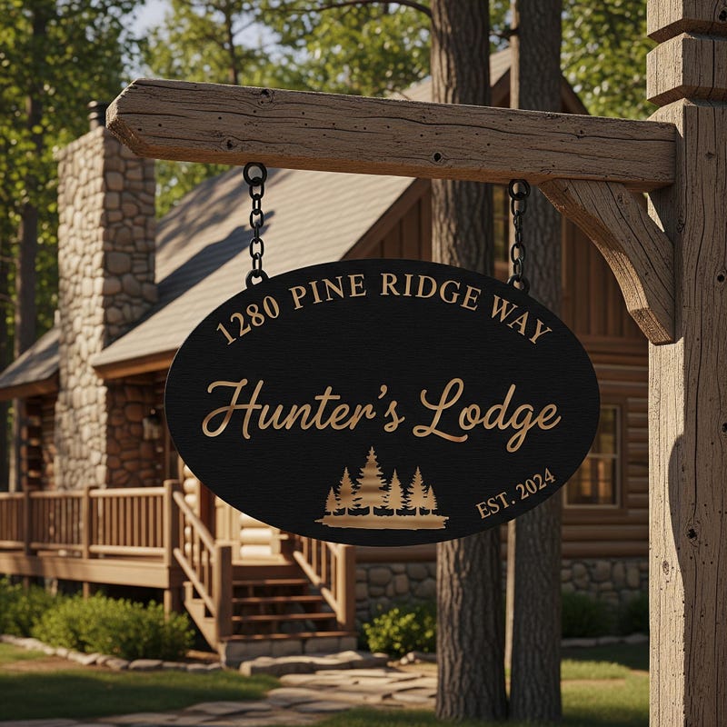 Hunting Lodge Sign - Etsy