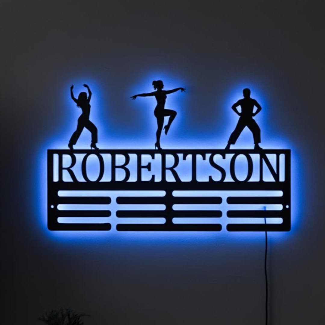 Custom Dance Medal Hanger With LED Light, Metal Medal Display Rack ...