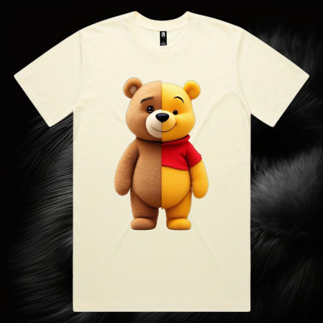 Teddy Meets Pooh PNG Digital Download - Cute Split Bear Clipart for ...