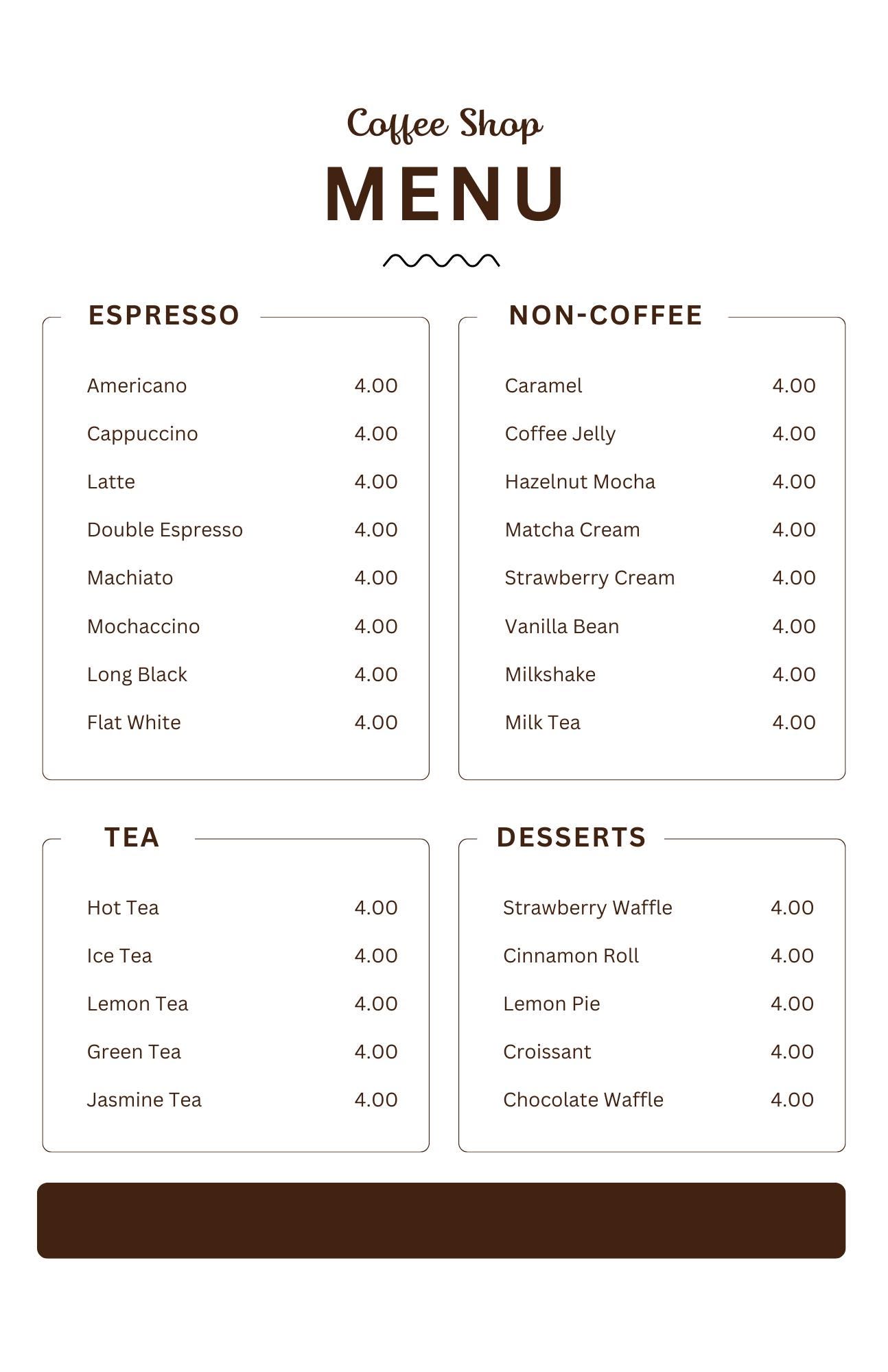 Coffee Menu Digital Download - Etsy