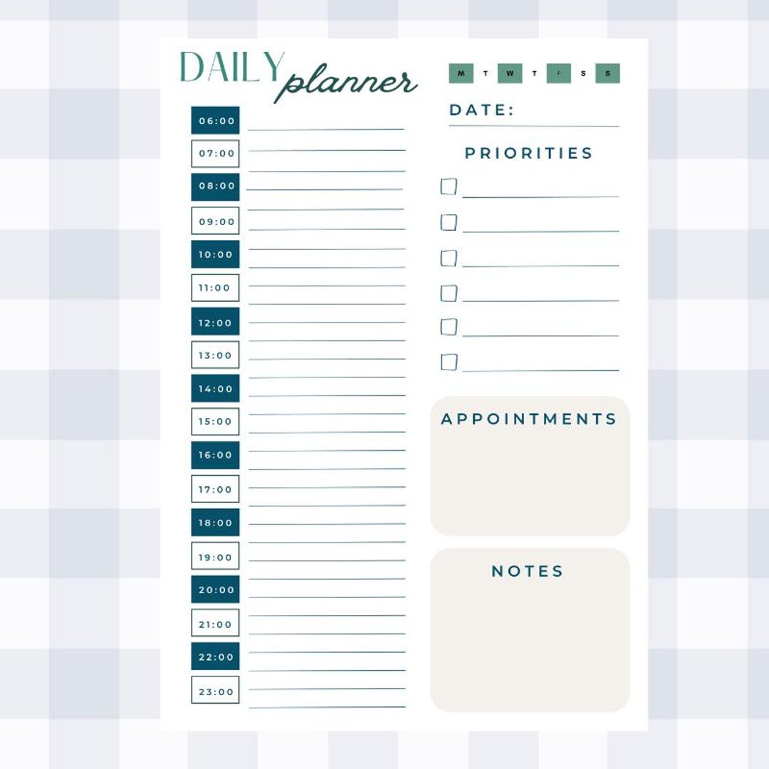 Printable Daily Planner - Print Yourself or Use Digitally - Daily ...
