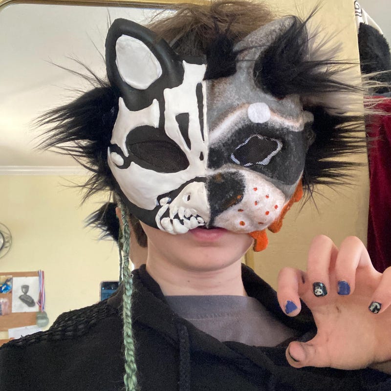 Therian Raccoon Mask - Etsy