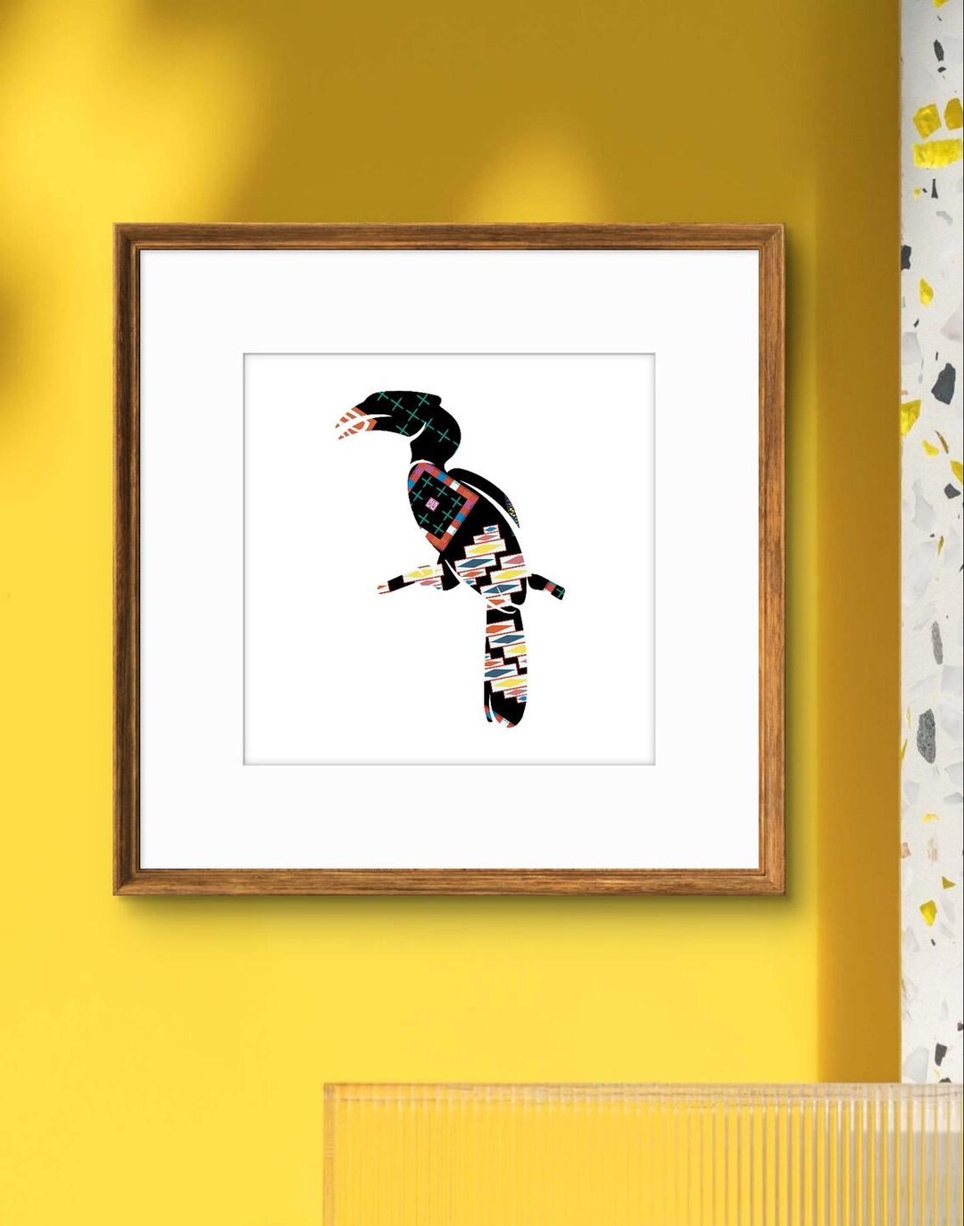 Thai Hornbill Art Print: Akha Tribal Decor, Southeast Asia (digital ...