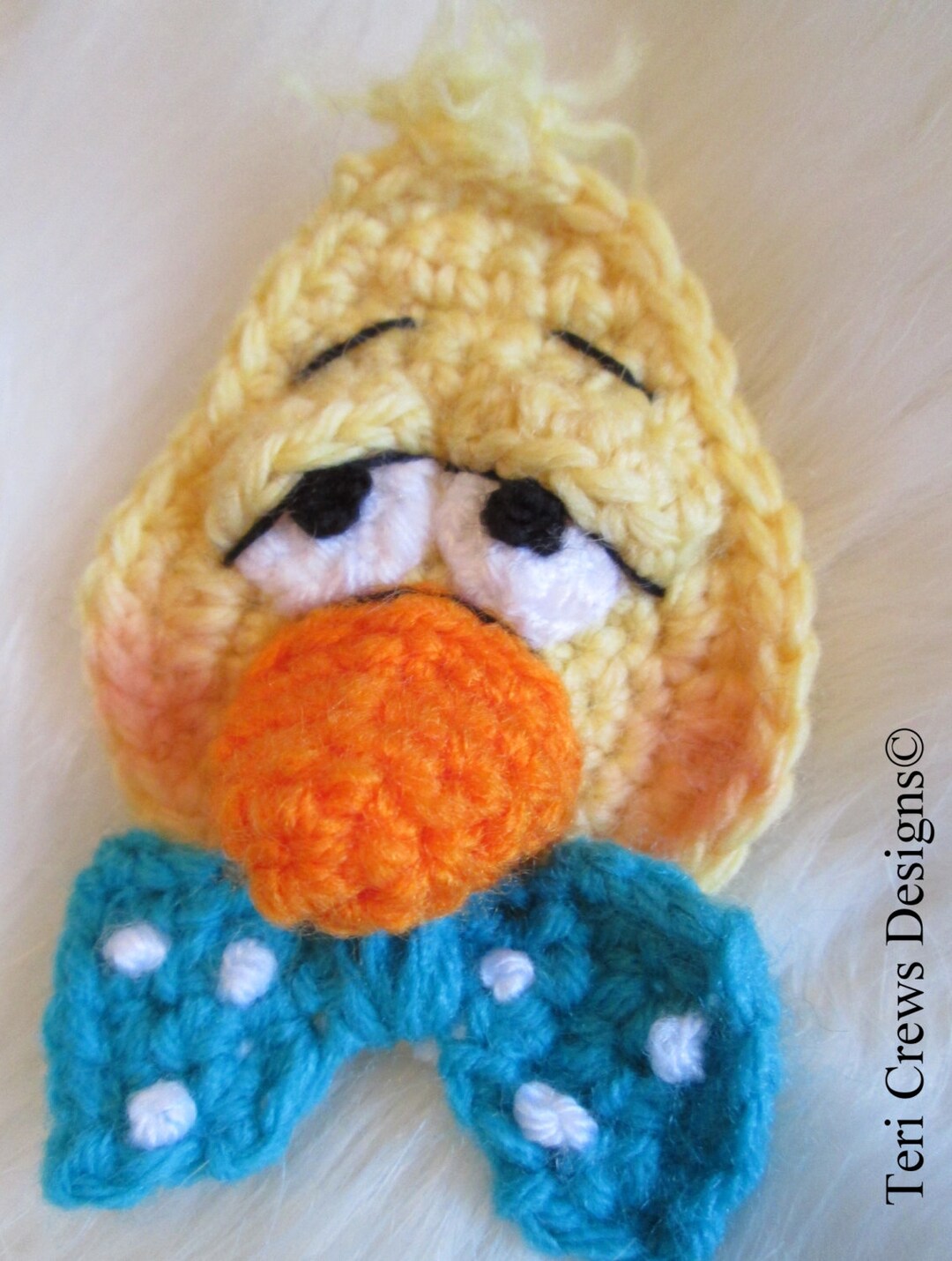 Crochet Pattern Duck Applique Embellishment by Teri Crews Wool and ...
