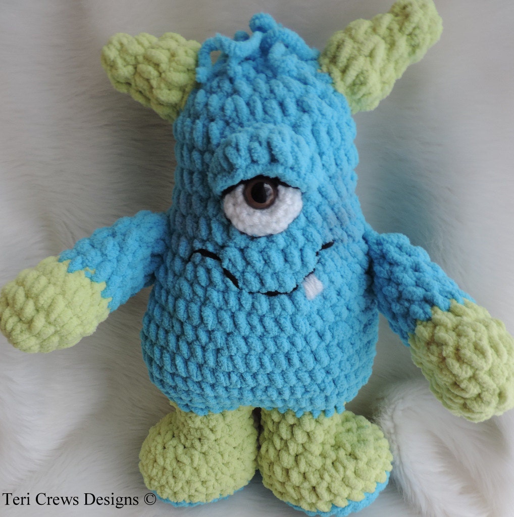 Cute Monster Crochet Pattern by Teri Crews Wool and Whims | Etsy