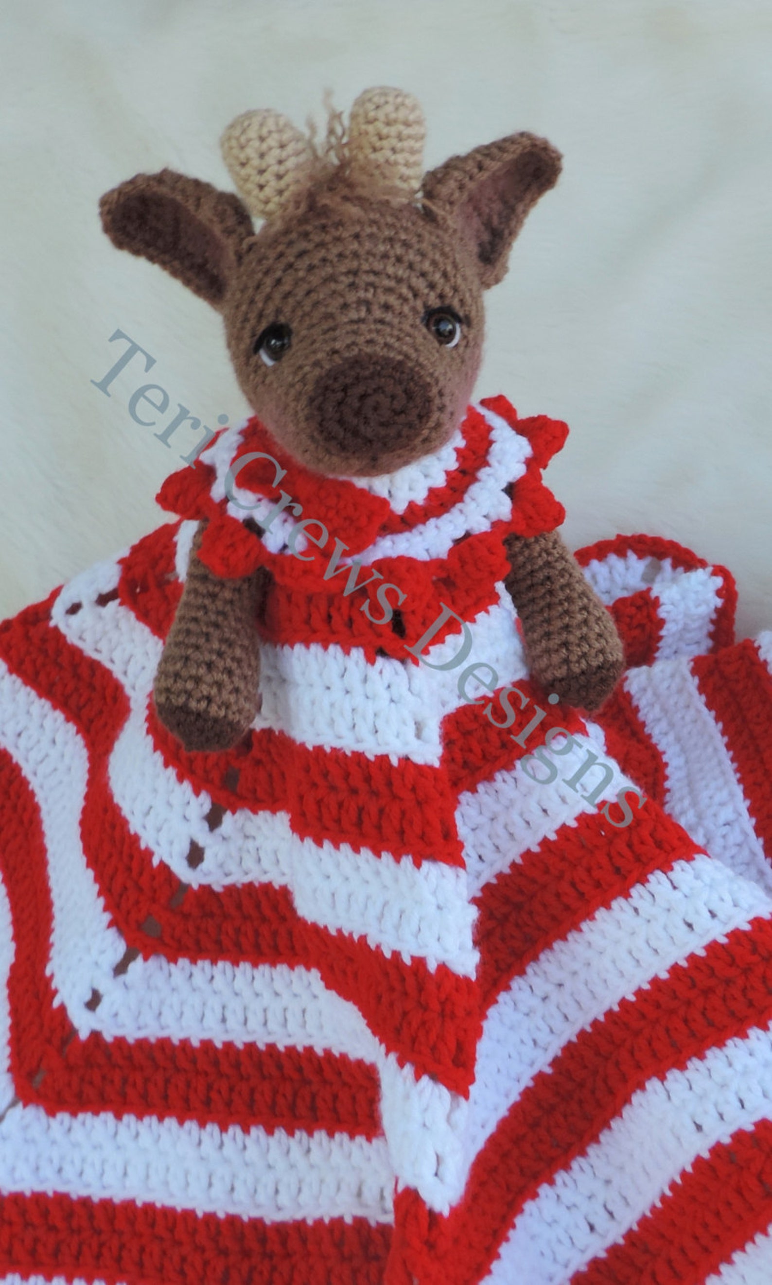 Reindeer Huggy Blanket Crochet Pattern Baby Blanket Softie - Etsy