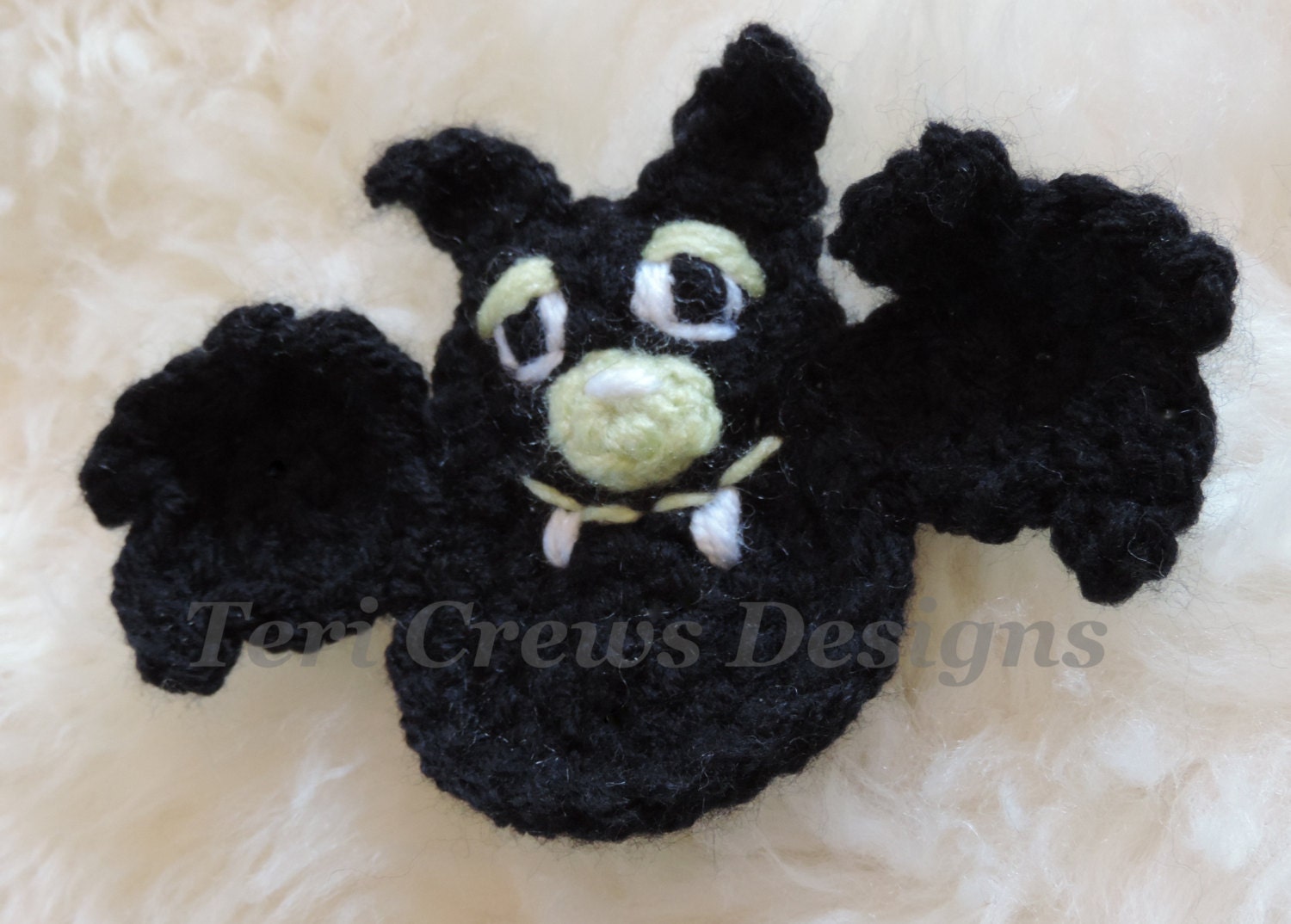 Cute Bat Applique Crochet Pattern Instant Download Teri Crews | Etsy
