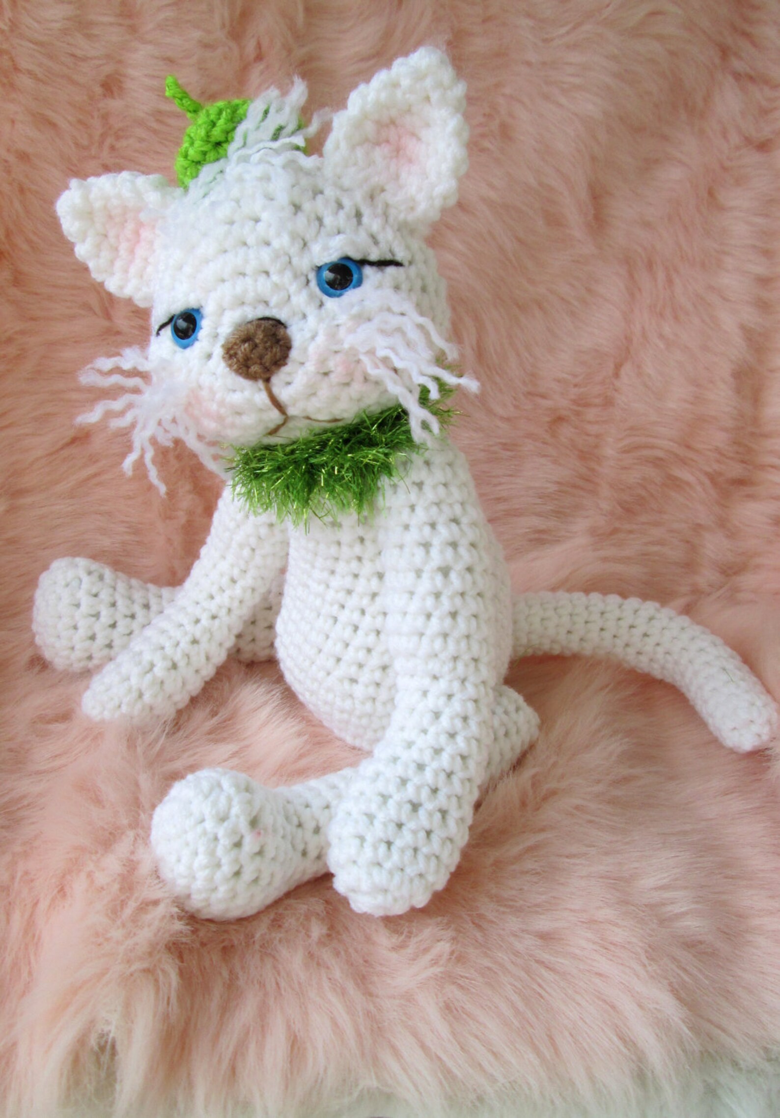 Crochet Pattern Cute Kitty Cat by Teri Crews Instant Download - Etsy