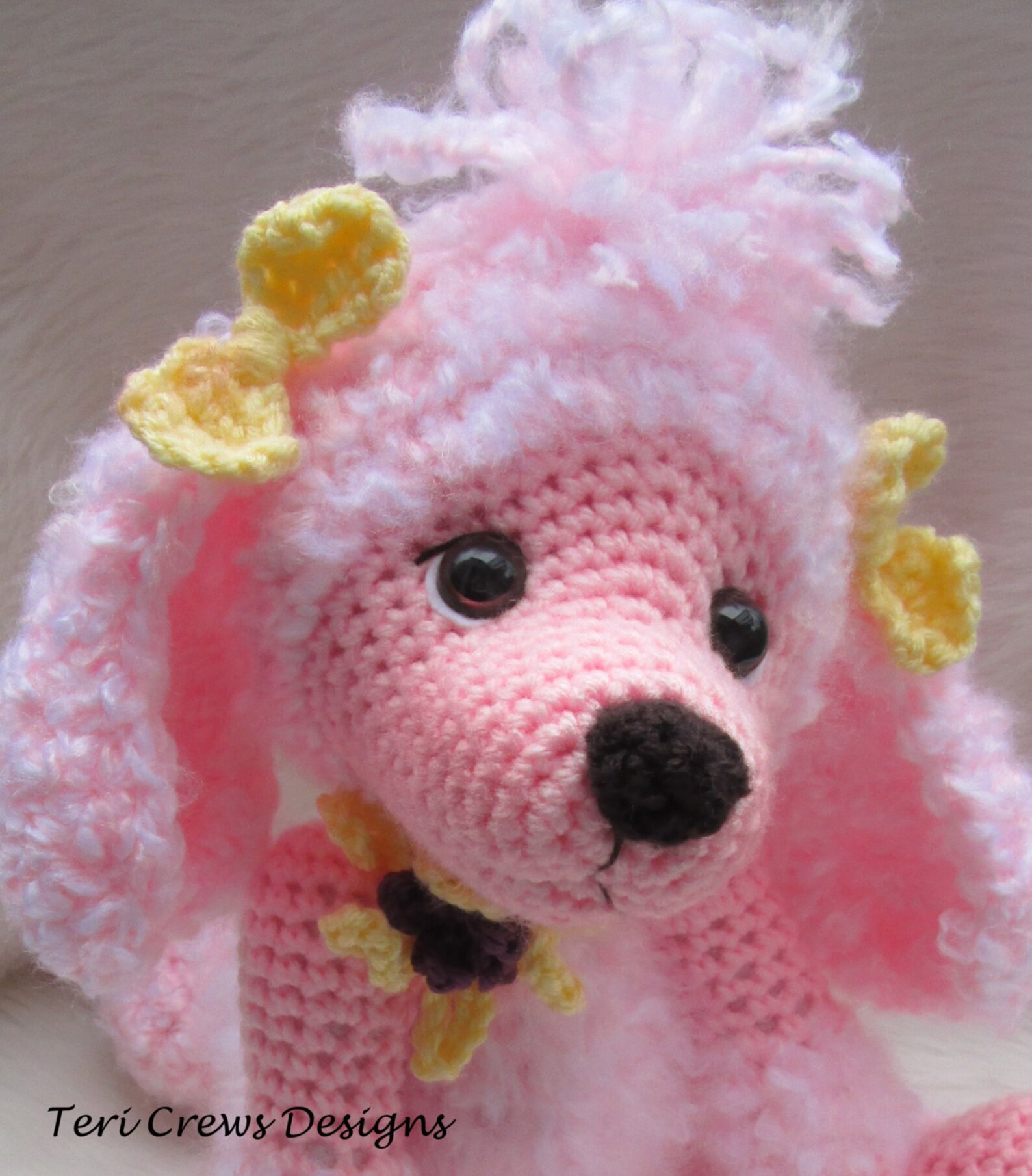 Crochet Pattern Poodle Dog by Teri Crews instant download PDF | Etsy