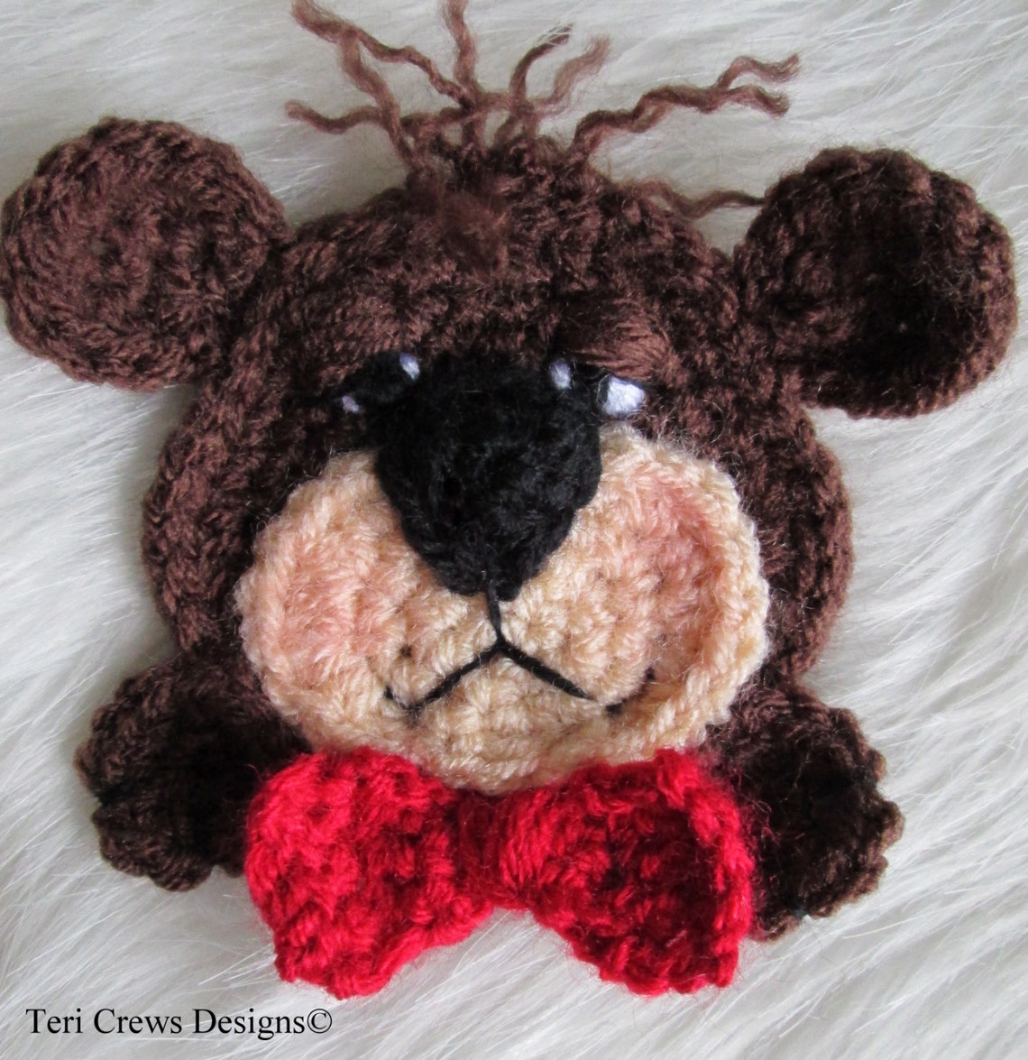 Crochet Pattern Teddy Bear Applique Embellishment by Teri - Etsy