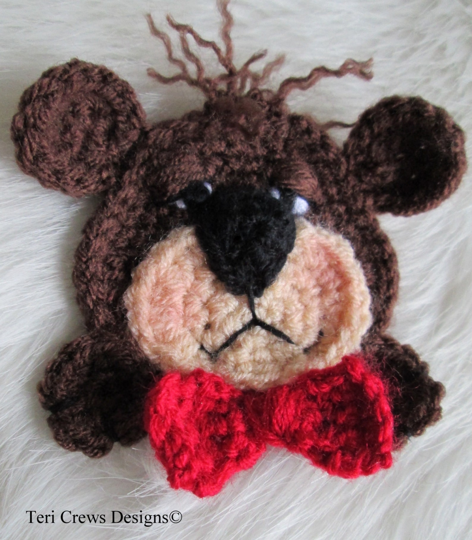 Crochet Pattern Teddy Bear Applique Embellishment by Teri - Etsy