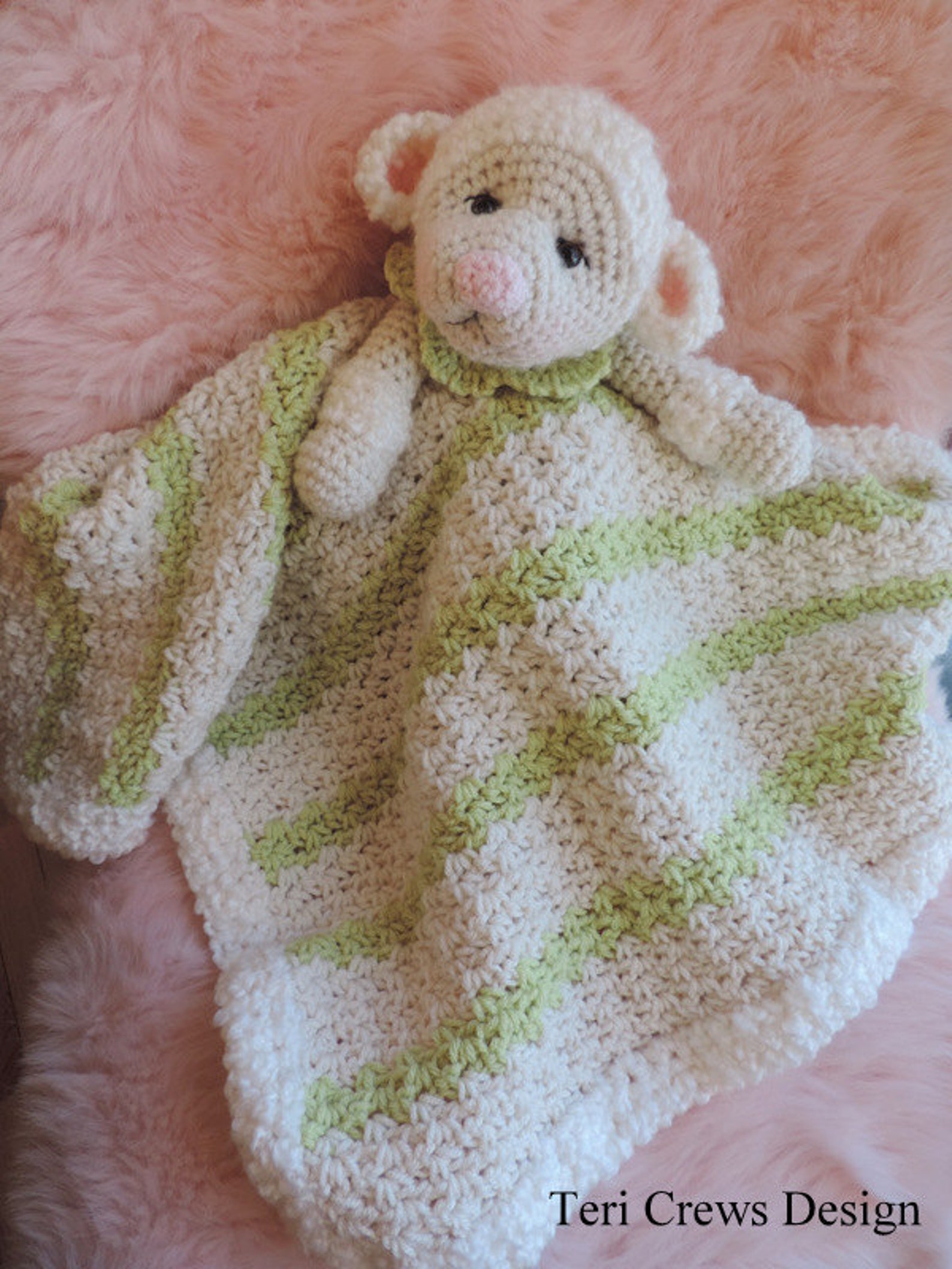 Crochet Pattern Lamb Huggy Blanket Lovey by Teri Crews instant | Etsy