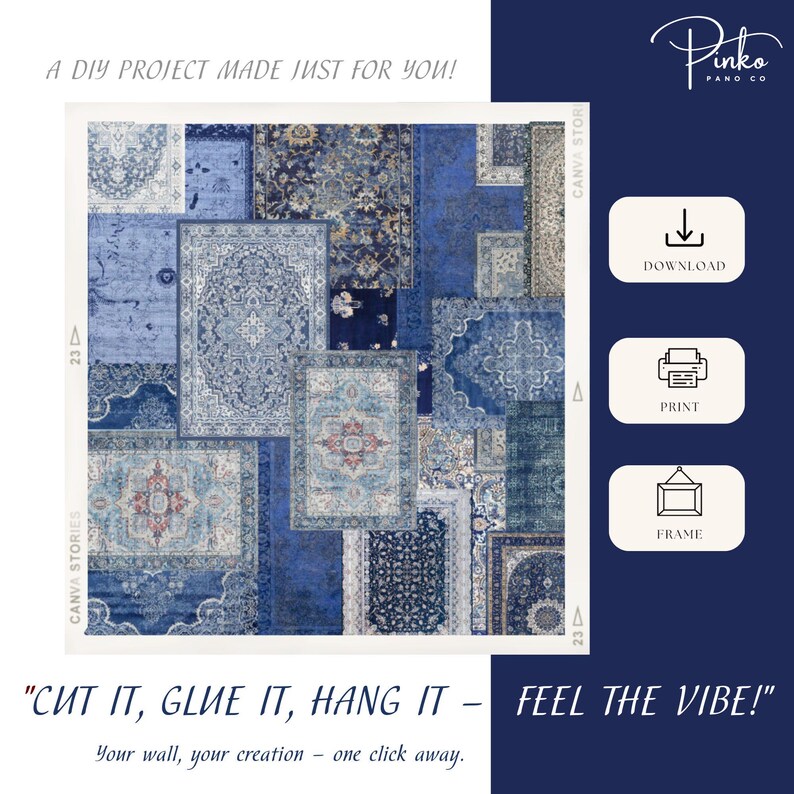 Wall Decor – Vintage Turkish Rug Poster – Carpet Pattern Wall Art ...