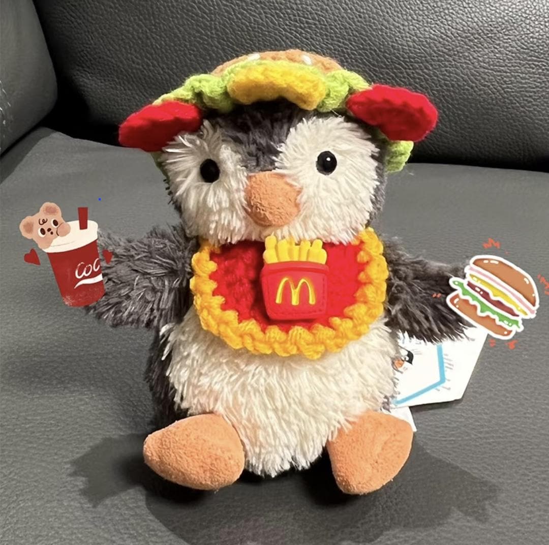 Jellycat Crocheted Plush Burger Costume - Toy Hat and Bag Set for All ...