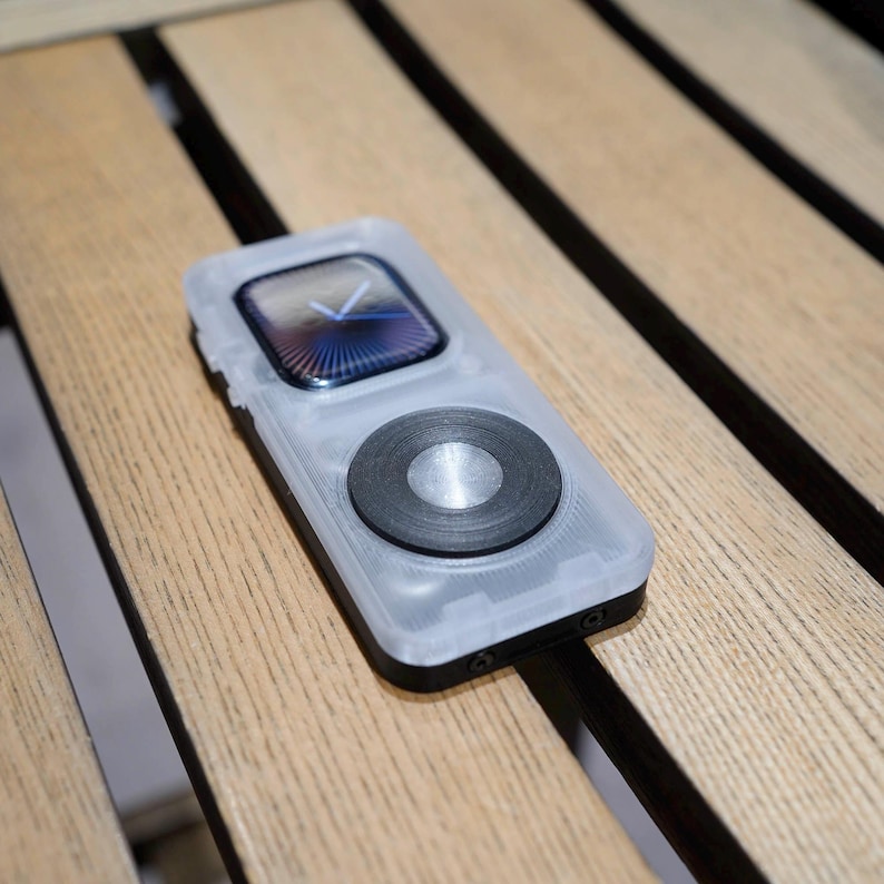 Y2K Clear Apple Watch Case 3D Printed Transparent Music Player Style ...