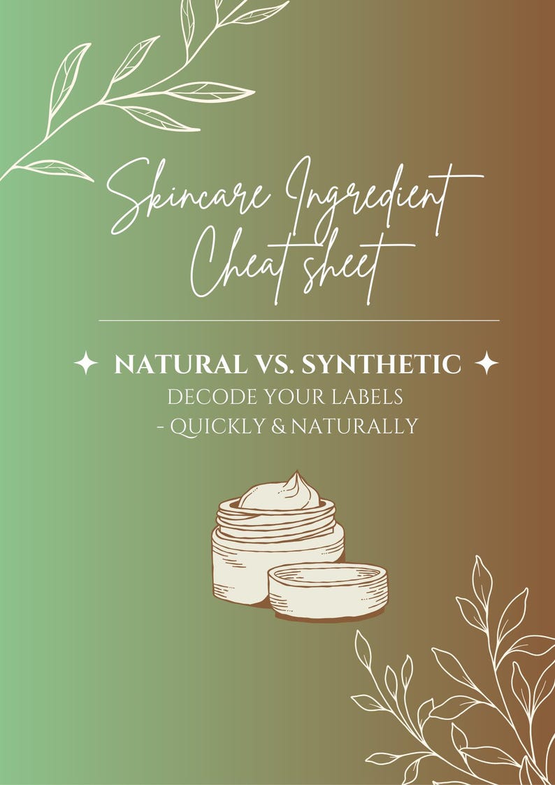 Skincare Ingredient Cheat Sheet - Etsy