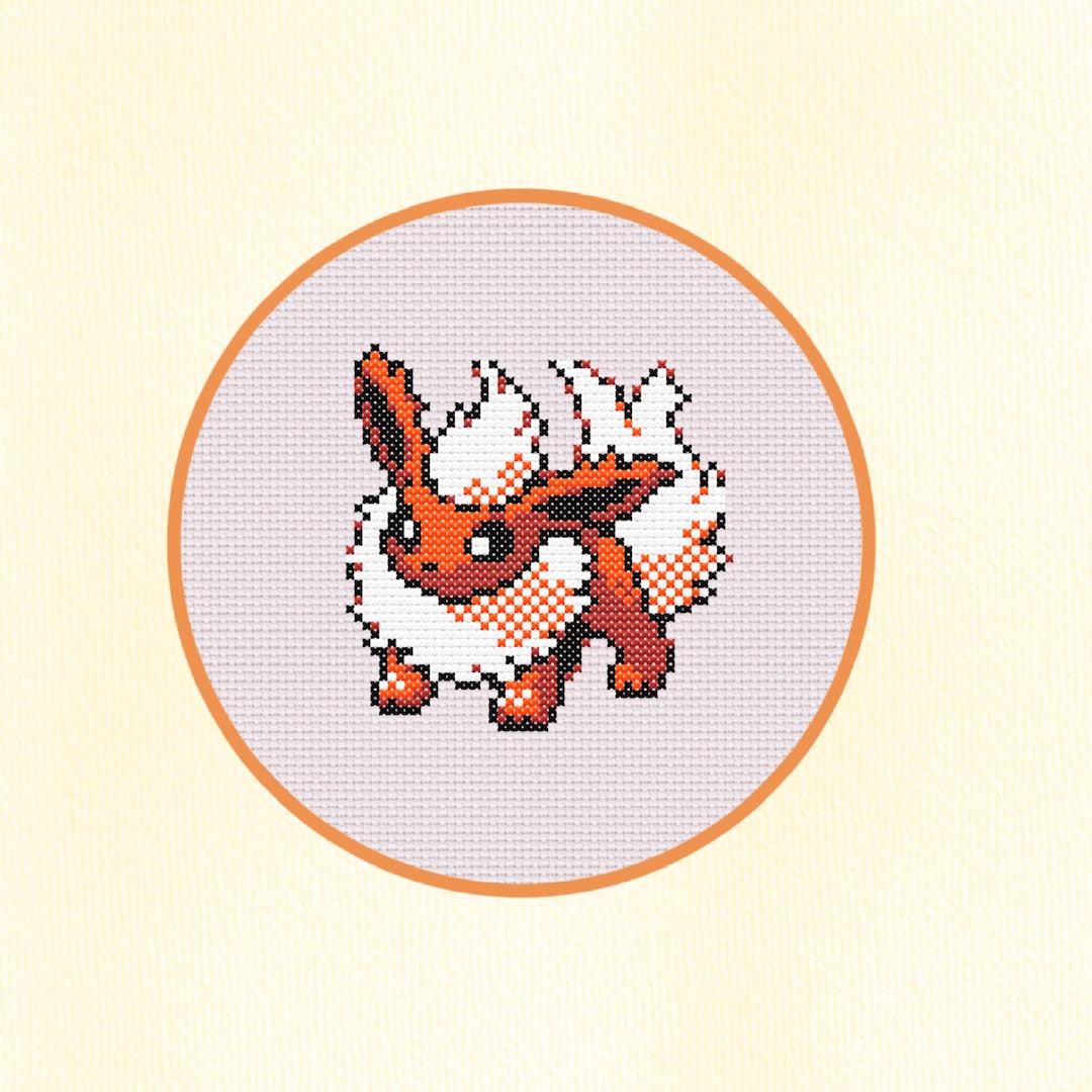 Flareon and Shiny Flareon Gen 2 Cross Stitch Patterns - Etsy