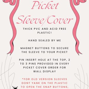 Custom Kpop Picket Cover: No Ears Style PVC and Acid Free Sleeves - Etsy