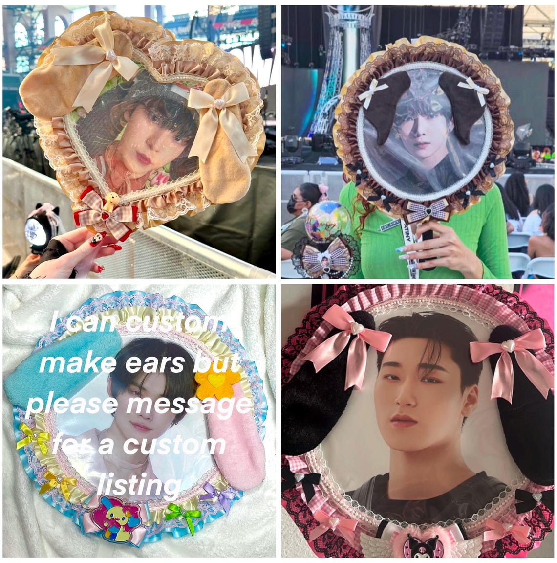 Custom Kpop Picket Cover: Bunny & Puppy Ears, PVC and Acid-free Sleeves ...