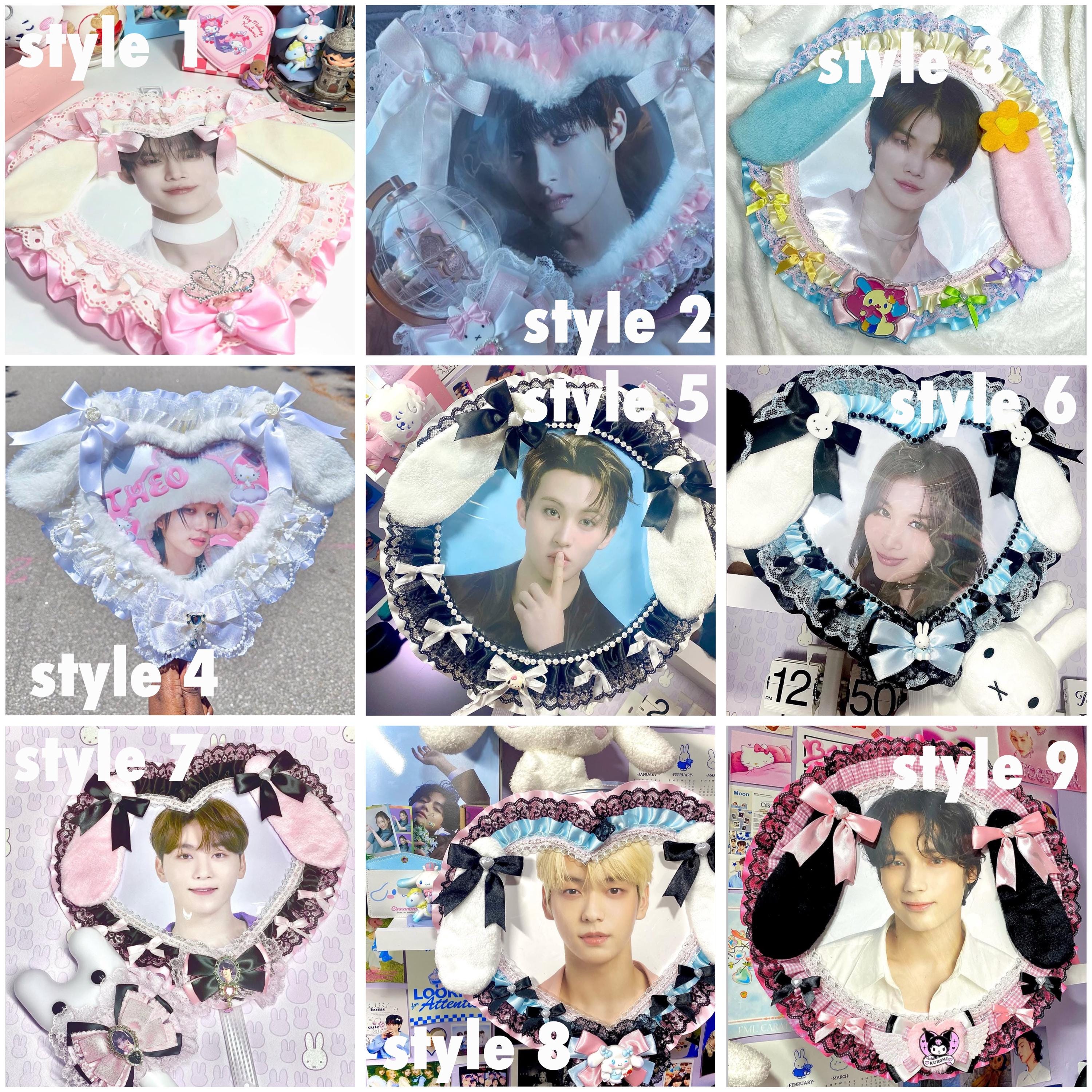 Custom Kpop Picket Cover: Bunny & Puppy Ears, PVC and Acid-free Sleeves ...