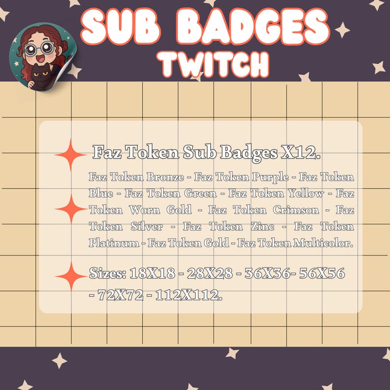 Fazbear Token Twitch Sub Badges | FNAF Coin Bundle (digital Download ...
