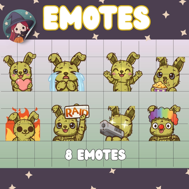 Springtrap Twitch Emotes Bundle – Streaming Assets, Discord (digital ...