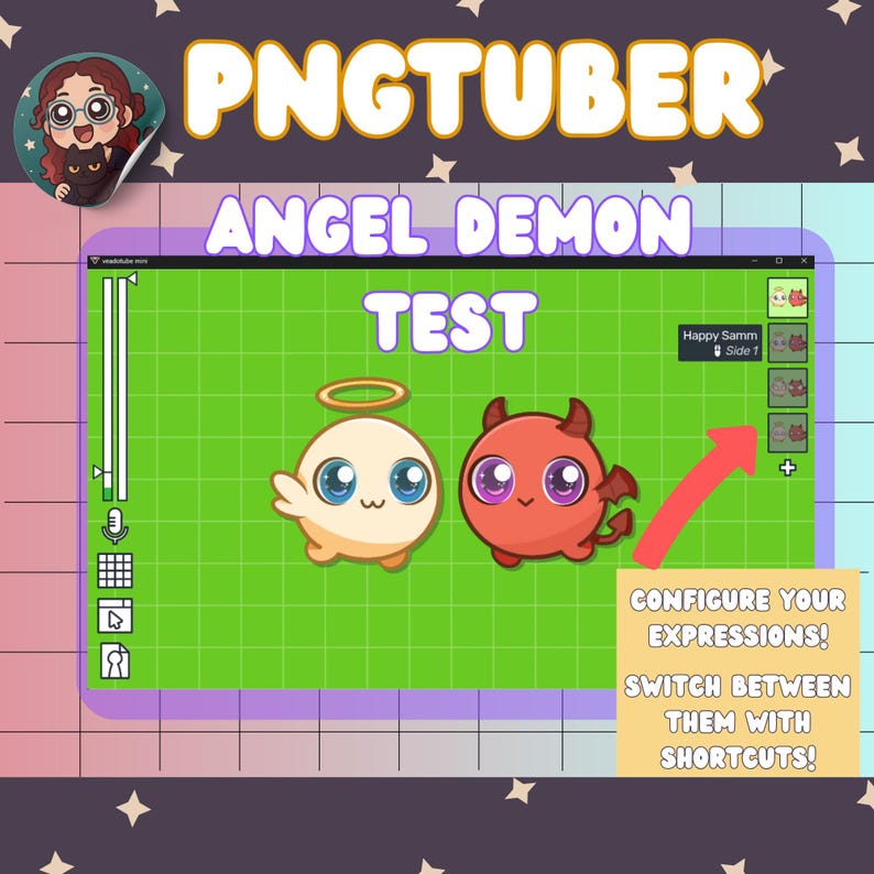 Angel & Devil Pngtuber Avatar: Kawaii Chibi Twins (digital Download) - Etsy