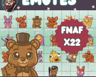 FNAF Emotes – 22x Bonnie, Foxy, Chica, Freddy, Twitch & Discord ...