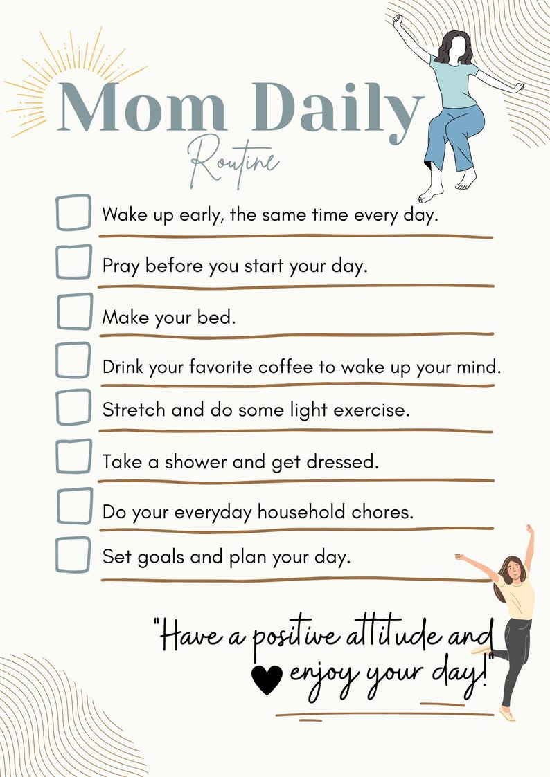 DAILY ROUTINE CHECKLIST - Etsy