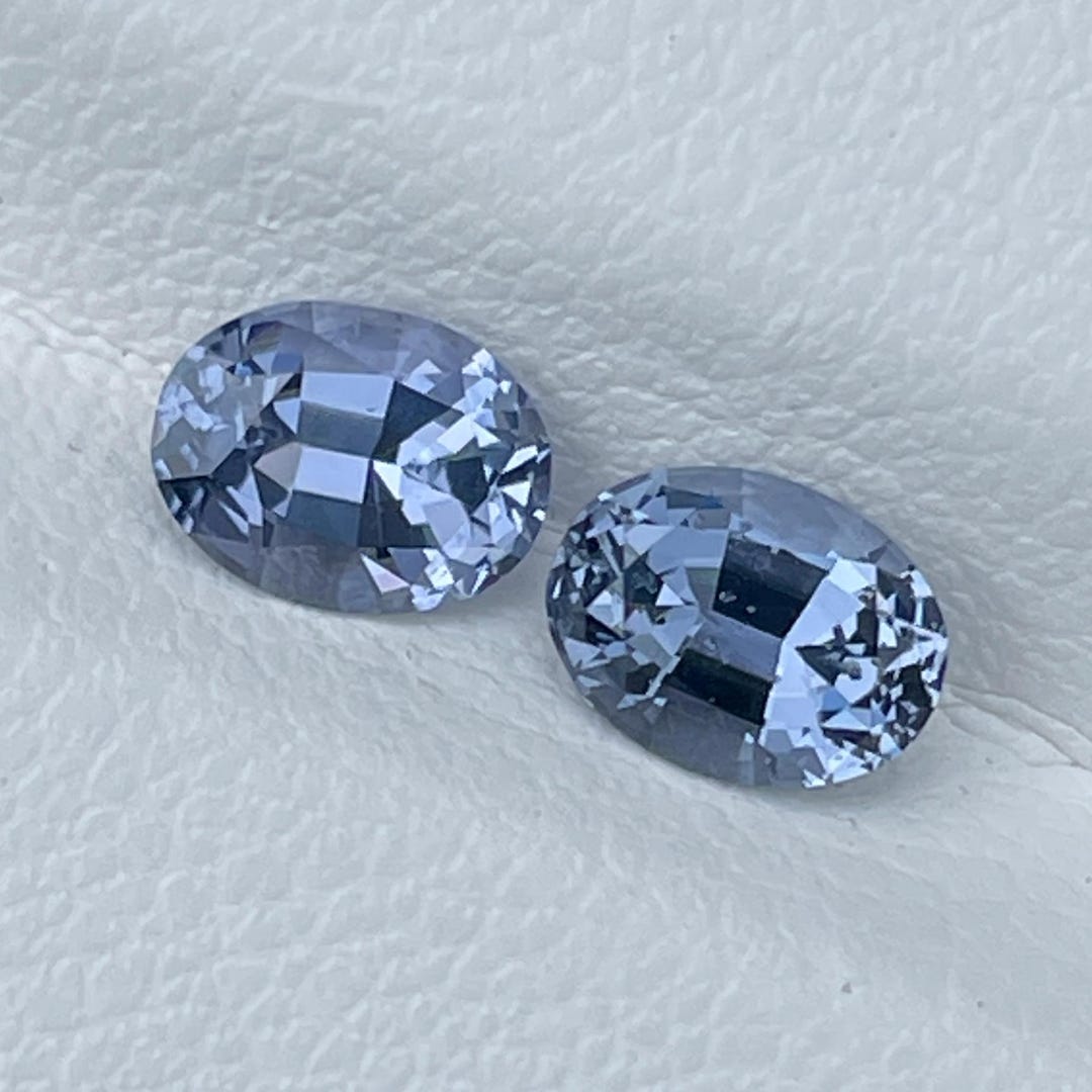 1.40 Cts Natural Lilac Purple Spinel Pair Oval Cut Loose Gemstone for ...