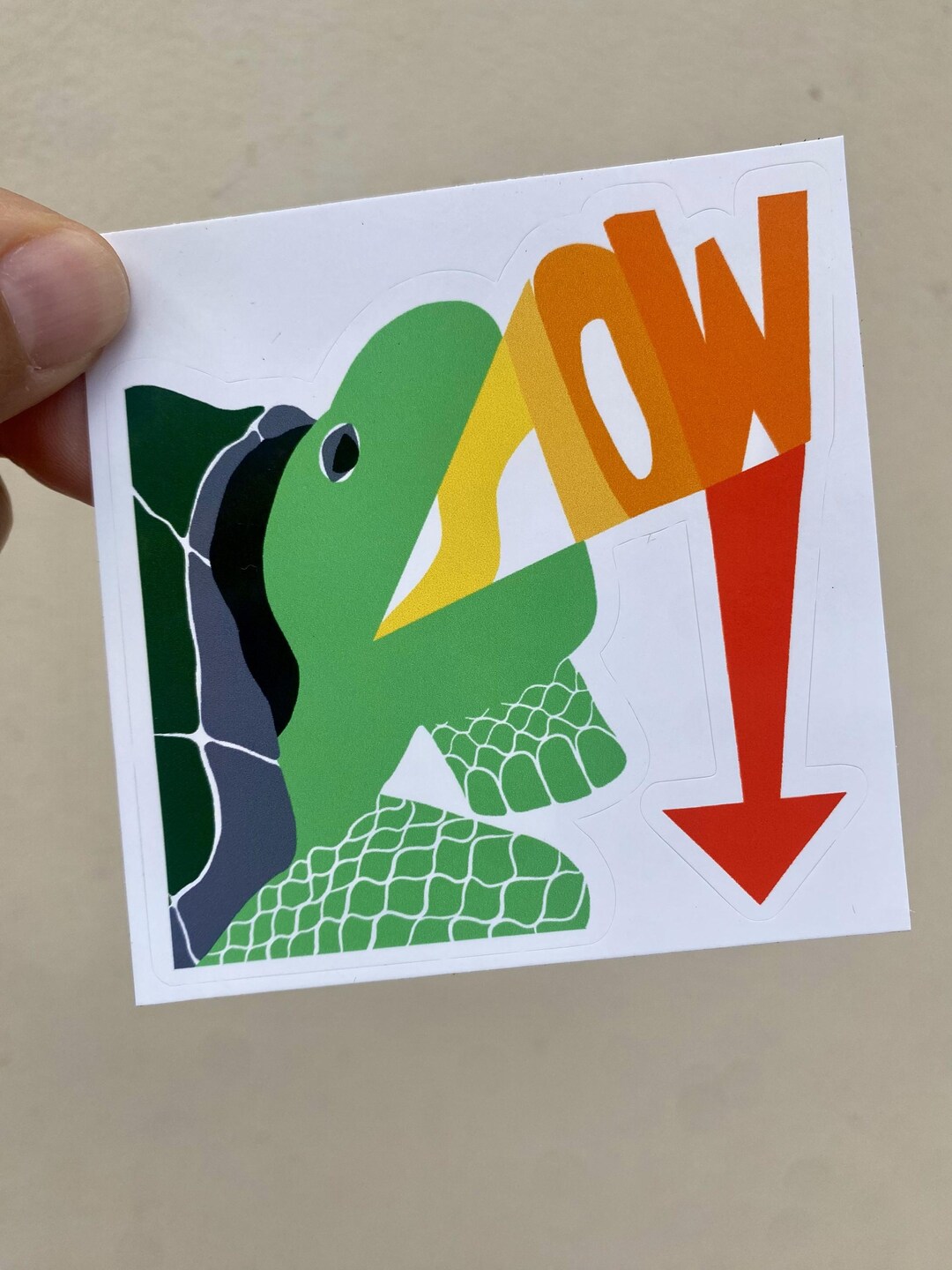 Funny Turtle "slow Down" Sticker | Cute Animal Decal | Slow Life Vinyl ...