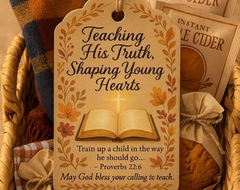 Christian Teacher Appreciation Gift Tags: Bible Verse Printable (JPG ...