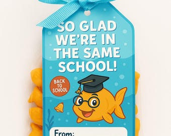 Back to School Gift Tags Printable - so Glad We're in the Same School ...