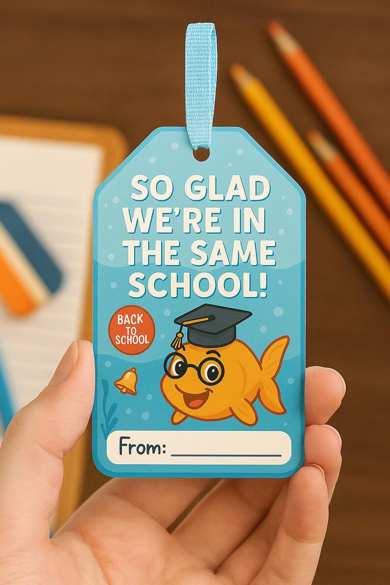 Back to School Gift Tags Printable - so Glad We're in the Same School ...