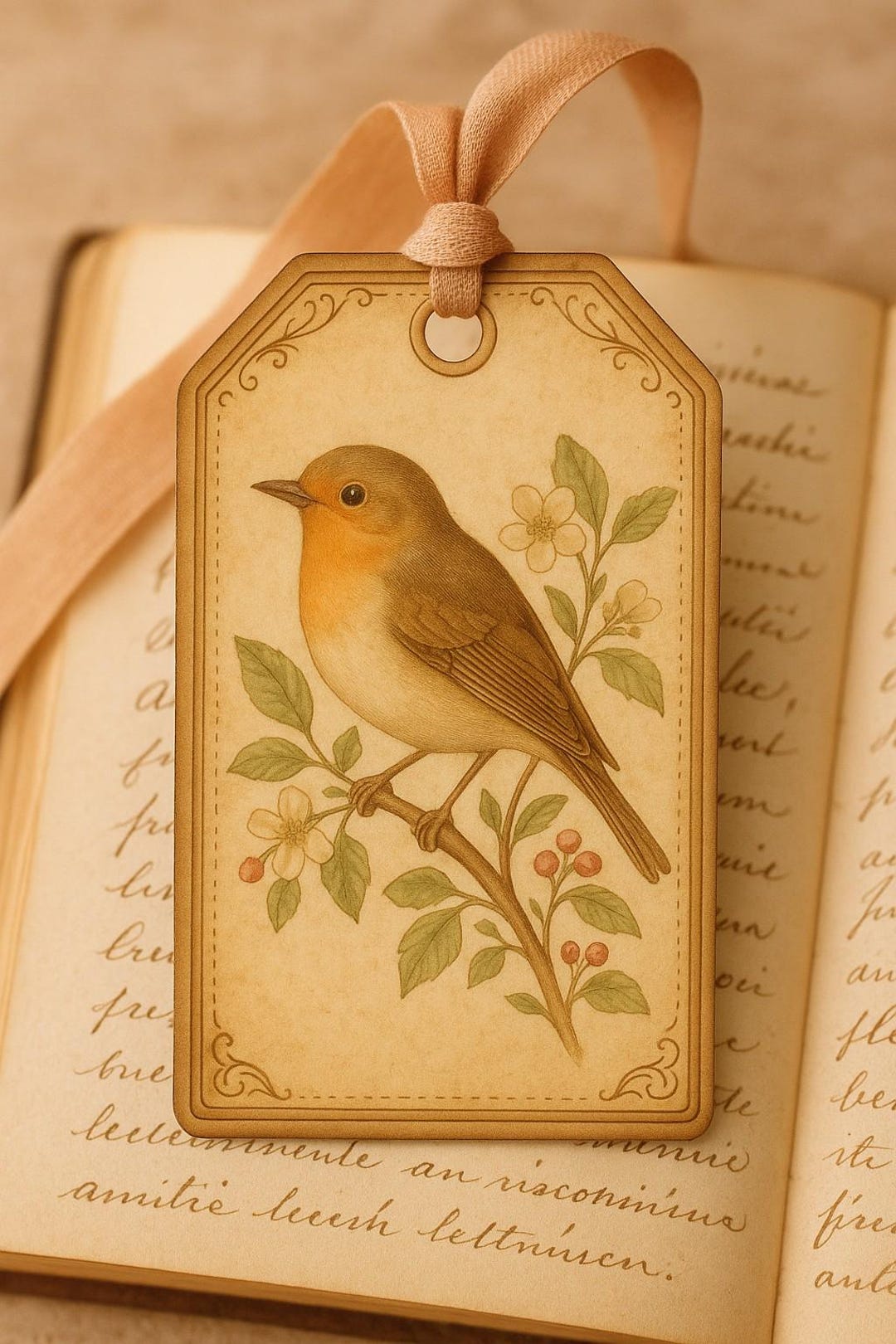 6 Vintage Bird Gift Tags Printable – Botanical Bird Tags, Retro Nature ...