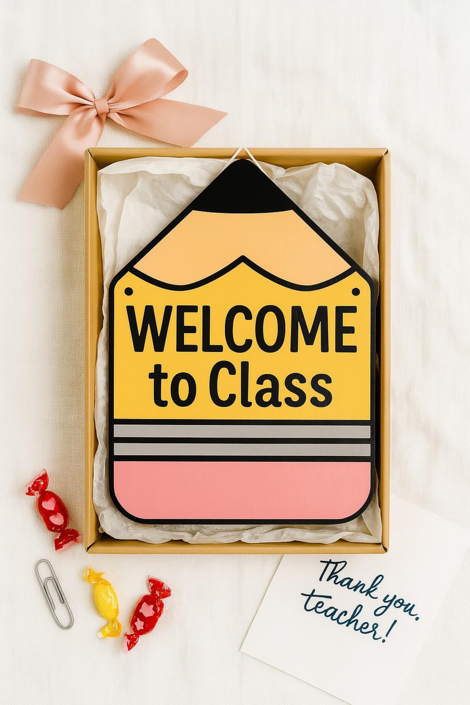 Welcome to Class Door Sign – Printable Pencil-shaped Classroom Wall ...