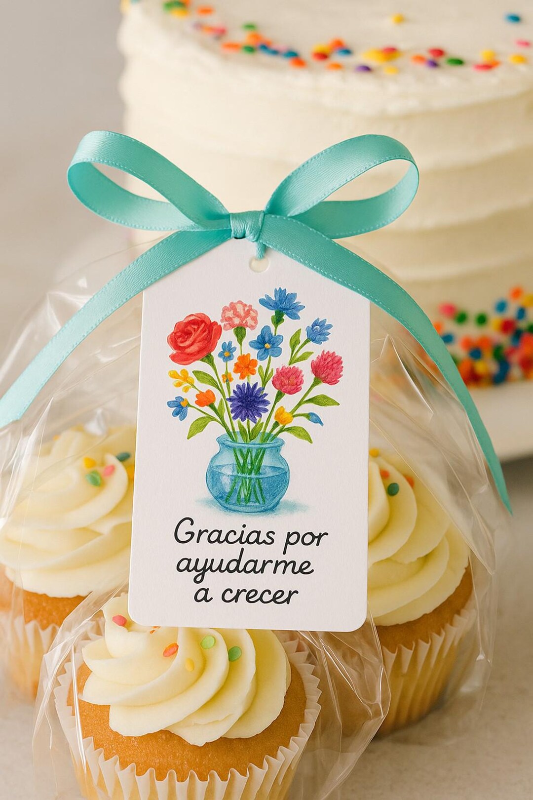 Gracias Por Ayudarme a Crecer Gift Tags – Printable Teacher Thank You Tags – Spanish Floral ...