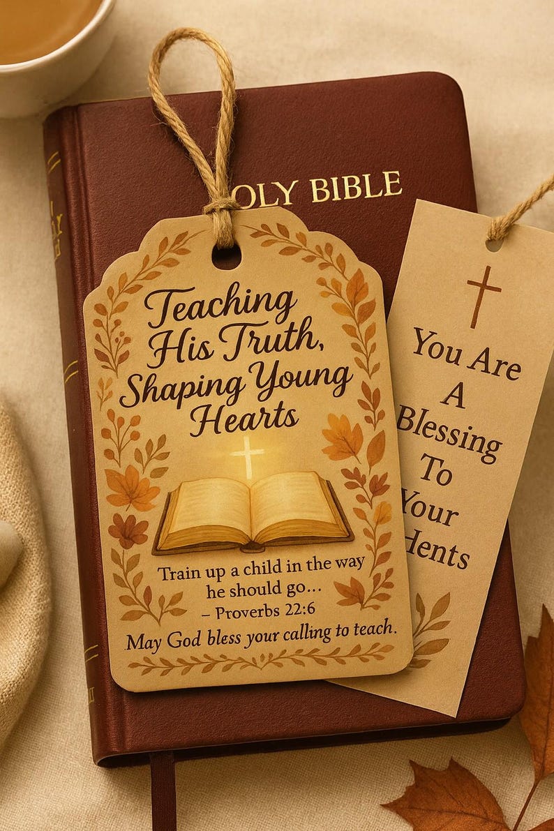 Christian Teacher Appreciation Gift Tags: Bible Verse Printable (JPG ...
